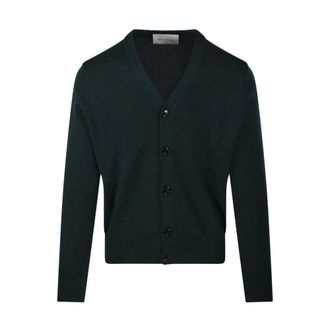 Ami ADC Merino Round Neck Cardigan - Homme - Pulls - Vert - Taille: L