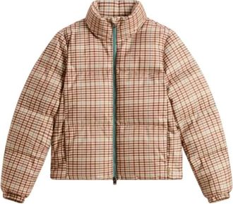 Woolrich Femme, Vestes, Beige, Taille: 36 FR Doudoune en tissu double couche