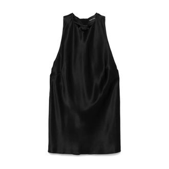 Simone Rocha Femme, Robes, Noir, Taille: 40 FR Haut Halter à