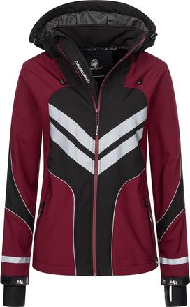 Rock Creek Damen Softshell Jacke Windbreaker Regenjacke &Uuml;bergangsjacke Softshelljacke Damenjacke Regenmantel Outdoorjacke Kapuze D-468 Weinrot XXL