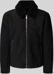 Strellson Regular Fit Lederjacke aus echtem Lammfell Modell MONTY