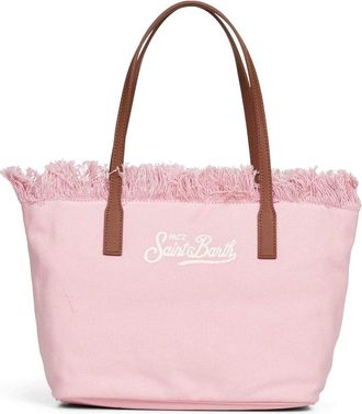 MC2 Saint Barth Femme, Sacs, Rose, Taille: ONE Size Tote en Toile Brod&eacute;