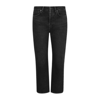Acne Studios Femme, Jeans, Noir, Taille: W30 L30 Mece High-Rise Cropped Jeans