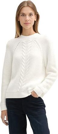 Tom Tailor Denim TOM TAILOR Denim Pull pour Femme, 10332 - Off White, M