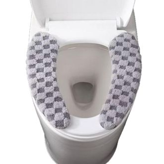 Generic Warmes Toilettensitzkissen - verdickter Pl&uuml;schbezug, waschbarer Kleber, universeller Blatttyp | Weiche, Bequeme, rutschfeste Oberfl&auml;che f&uuml;r das Badezi