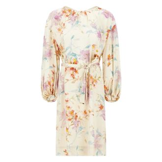 Herno Femme, Robes, Multicolore, Taille: 36 FR Floral Print Midi Dress