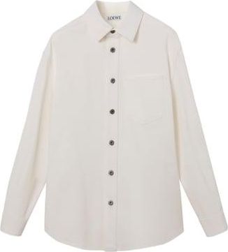 Loewe Surchemise Anagram en denim de coton m&eacute;lang&eacute;