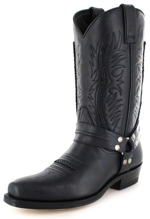 Mayura Boots Unisex Biker Boots MB007 Bikerstiefel Bikerstiefel Lederstiefel Schwarz 44 EU