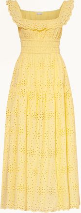 Mrs & Hugs Mrs & Hugs Kleid Aus Lochspitze gelb