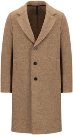 Harris Wharf London Homme, Manteaux, Brun, Taille: M Manteau crois&eacute; en laine bouillie
