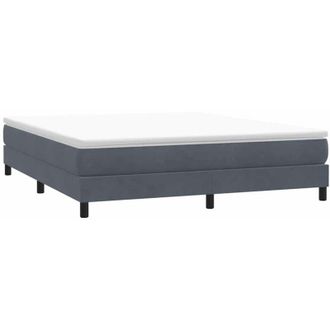 vidaXL Boxspringbett ohne Matratze Dunkelgrau 180x220 cm Samt vidaXL
