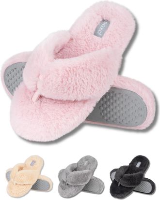 Soxo Plüsch Hausschuhe Damen Lustige Geschenke Pantoletten Frauen Slipper Flip Flops Geschenk 35/36 Rosa