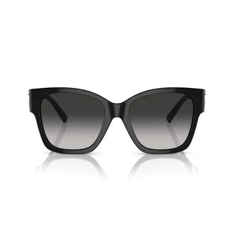 Tiffany & Co. Femme, Accessoires, Noir, Taille: 54 MM Lunettes de soleil carr&eacute;es sophistiqu&eacute;es avec d&eacute;tail coeur embl&eacute;matique
