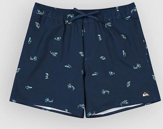Quiksilver Stretch Printed Volley 16 Boardshorts dark navy spaced out