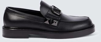 Valentino Garavani Loafers VLogo Stud Sign aus Leder