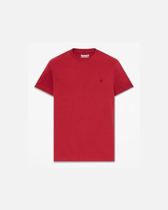 Timberland Dunstan River Kurzarm-T-Shirt mit schmaler Passform f&uuml;r Herren in Rot, Herren, Rot, Gr&ouml;&szlig;e