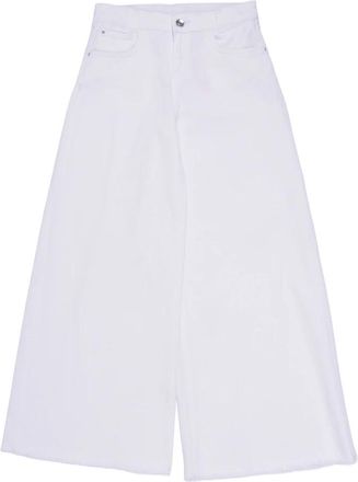 Liu Jo Femme, Pantalons, Blanc, Taille: 42 FR Wide Pantalons