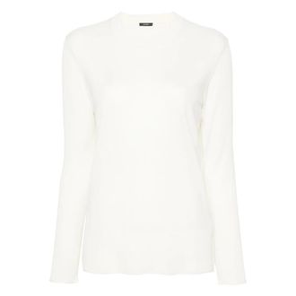 Joseph Superfeiner Pullover aus Merinowolle - - Knitwear - Damen - Wei&szlig; - L