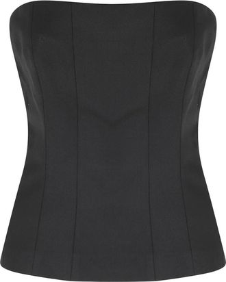 Federica Tosi Femme, Tops, Noir, Taille: 38 FR Top bustier