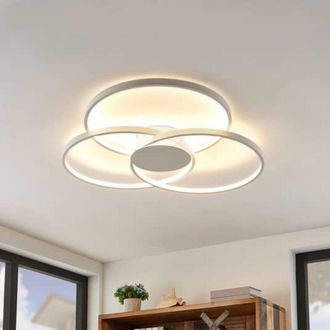 Lindby [GEBRAUCHT] Lindby Riley Led Deckenlampe Deckenlampe H&auml;ngelampe Lampe Dimmbar Wei&szlig; Ip20 40 W B-Ware