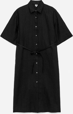 Arket Hemdkleid Aus Leinen -Schwarz