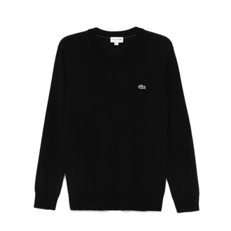 Lacoste V-Ausschnitt Strickware - - Knitwear - Herren - Schwarzk - M