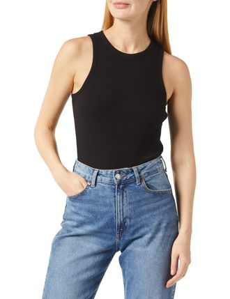 Selected Damen Slfanna O-neck Tank Noos Top, Schwarz, L EU