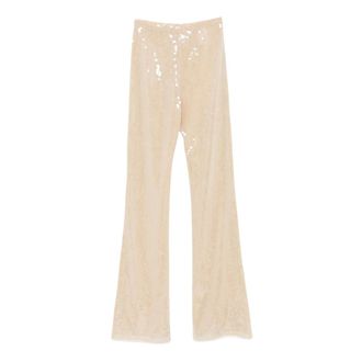 Os&eacute;ree Wide Pantalons - Femme - Pantalons - Beige - Taille: 42 FR