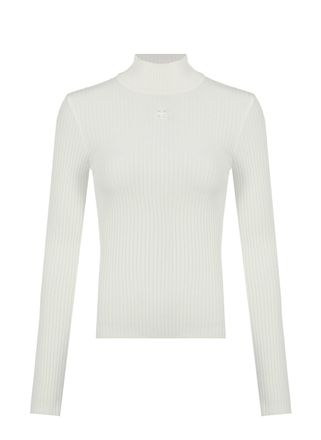 Courr&egrave;ges Pull col roul&eacute; R&eacute;&eacute;dition en maille