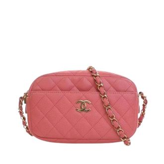 Chanel Pre-owned Quilted Caviar Leather Crossbody - Femme - Pre-owned - Rose - Taille: ONE Size