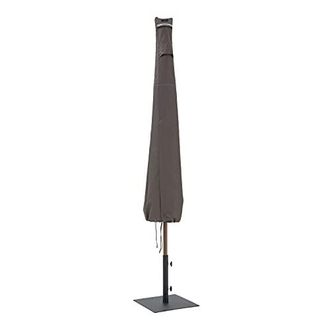 Classic Accessories Ravenna Garden Schirmabdeckung, Dunkles Taupe/Grau/Espresso (Durchmesser: 335 cm)