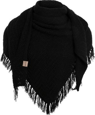 Knit Factory Dreiecksschal Amber - Damen Strickschal mit Wolle - Umschlagtuch für den Herbst und Winter - Winterschal - Dreieckstuch - Hochwertige Qualität - XXL S