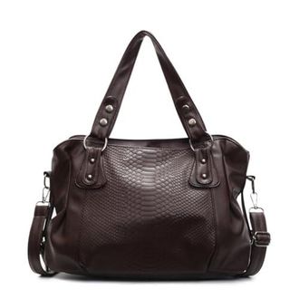 Generic Sac fourre-tout de grande capacit&eacute; en cuir synth&eacute;tique avec sangle r&eacute;glable pour l&eacute;cole, le travail, le shopping, les voyages, un usage quotidien, caf