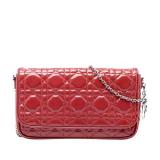 Dior Portefeuille sur cha&icirc;ne Pre-owned - Femme - Pre-owned - Rouge - Taille: ONE Size
