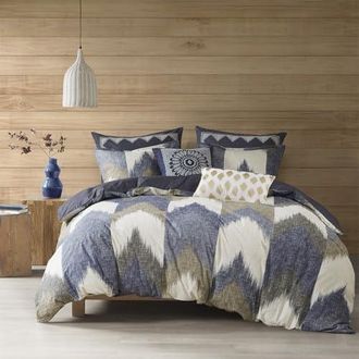 Ink + Ivy Alpine Bettbezug-Set, Marineblau, Full/Queen