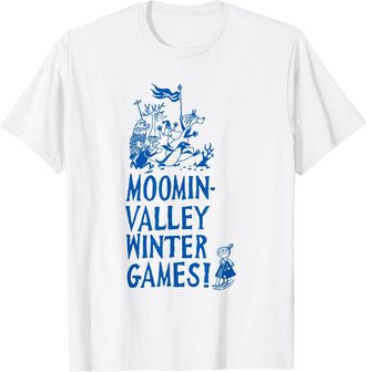 Moomin Mymble & Co Blue Moominvalley Winterspiele! Sport T-Shirt