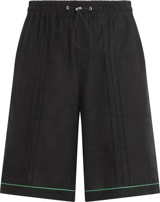 Philipp Plein Homme, Shorts, Noir, Taille: 3XL Linen Drawstring Shorts Plein Tennis