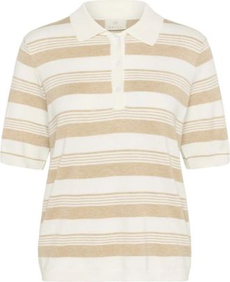 Kaffe Femme, Pulls, Multicolore, Taille: 36 FR Pull Polo à Rayures