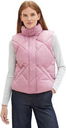 Tom Tailor Gilet matelassé pour Femme avec col Montant, 33950 - Dusty Vanda, M