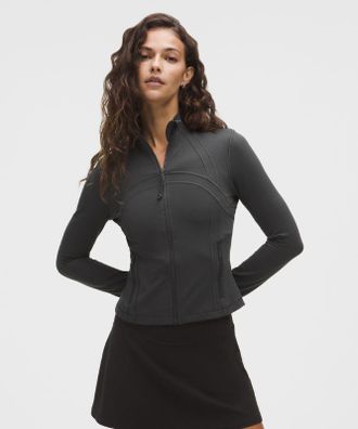 lululemon Define Crop-Jacke Nulu f&uuml;r Frauen - Gr&ouml;&szlig;e 10 in Graphite Grey