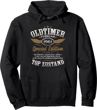 Generic 65. Geburtstag Oldtimer Februar Baujahr 1961 Pullover Hoodie
