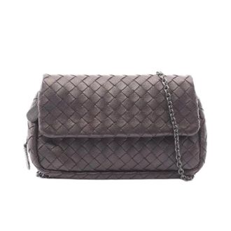Bottega Veneta Sac bandouli&egrave;re en cuir Intrecciato Pre-owned - Femme - Pre-owned - Brun - Taille: ONE Size