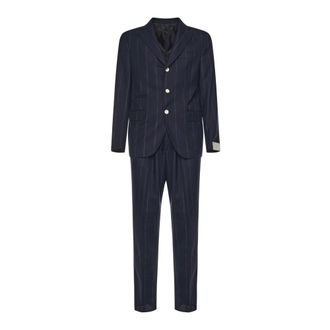 Eleventy Homme, Costumes, Bleu, Taille: S Costume crois&eacute;
