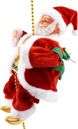 Generico Weihnachtsmann Klettern am Seil - Elektrisch Weihnachten mit Musik - Weihnachtsmannschnur, lustiger Musikalischer Kletterer | für Außenbereich, Fenste