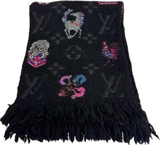 Louis Vuitton Pre-owned Vintage Wool Scarf - Femme - Pre-owned - Noir - Taille: ONE Size