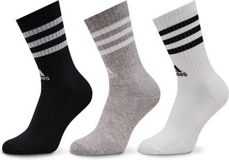 adidas Lange Socken 3-Stripes Cushioned Crew Socks 3 Pairs IC1323 Grau