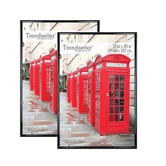 MCS Trendsetter 68,6x102 cm Bilderrahmen Schwarz Hochglanz, Vertikale & Horizontale Wandaufhängung Großer Posterrahmen für Fotos, Poster, Kunst & Drucke (