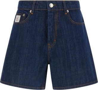Ami Femme, Shorts, Bleu, Taille: W28 Cotton Denim Bermuda Shorts