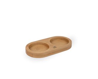 Peugeot Peugeot - Tablett Linéa aus Bambus für zwei Mühlen - Maße: 18,7 cm x 16 cm - Französisches Know-how - Farbe: Natur