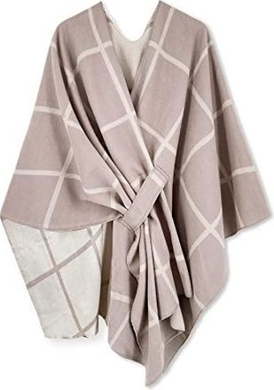 Hikaro Poncho dhiver Mode Femme Réversible Châle Écharpe Wrap Chaud Cardigan Créatif Manteau